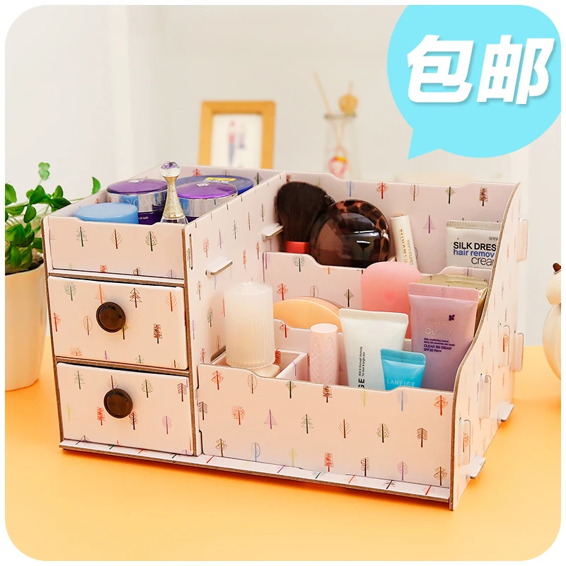 original cute multifunctional desktop paper storage box with drawer ...
