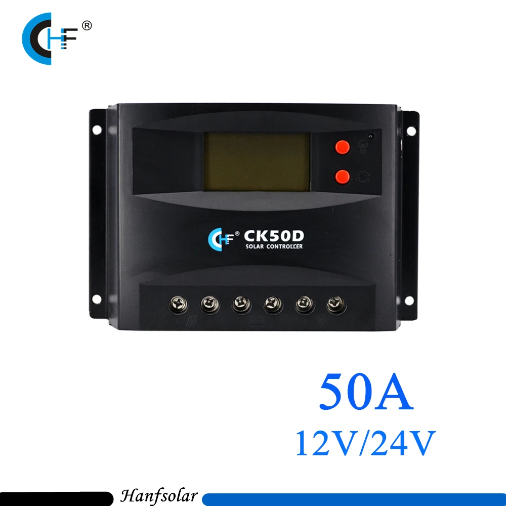 5 개몫 50a 태양 충전 컨트롤러 12 볼트 24 볼트 태양 전지 패널 배터리 Lcd 충전기 레귤레이터 자동 작업 Ck50d