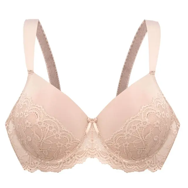 2018 Sexy Lace Push Up Bra Large Size C D Cup Women Bra Brassiere Plunge Lingerie Bras For Women