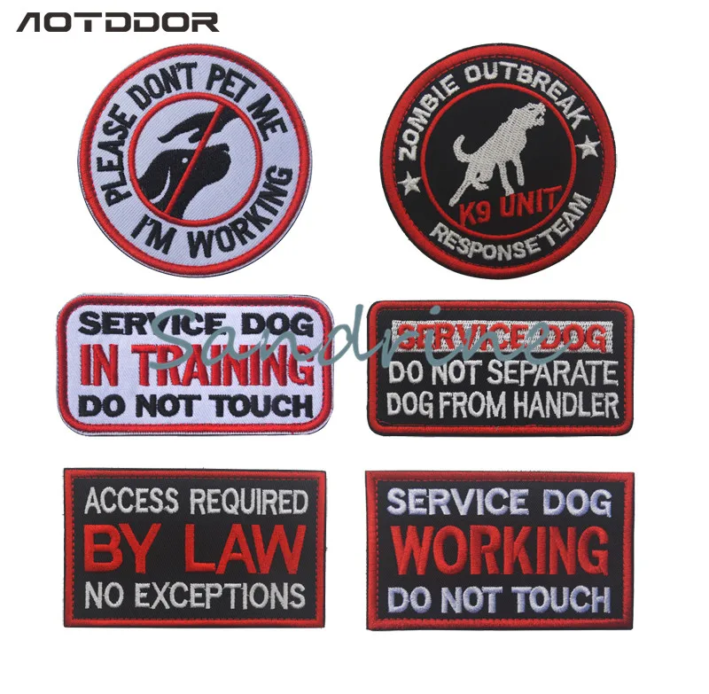 service dog patch embroidery Military Army Tactical Embroidery Patches ...