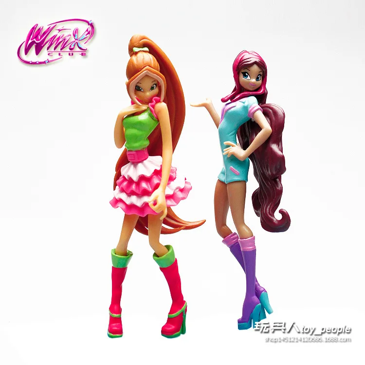 2pcs/lot Winx Club Doll PVC Figures 8cm Dolls For Girls Winx Club Angel ...