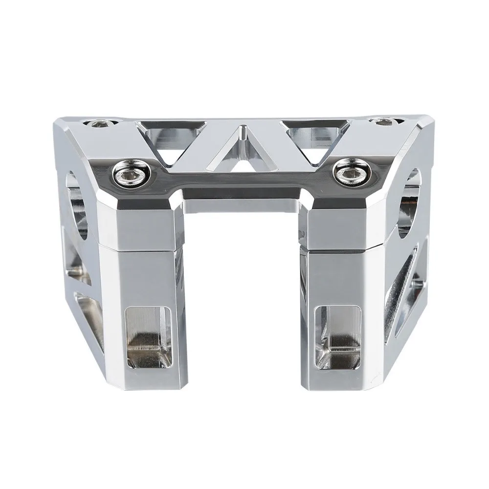 Motorcycle Chrome 7/8" 22mm Handlebar Mount Riser For Harley Dyna FLD ...