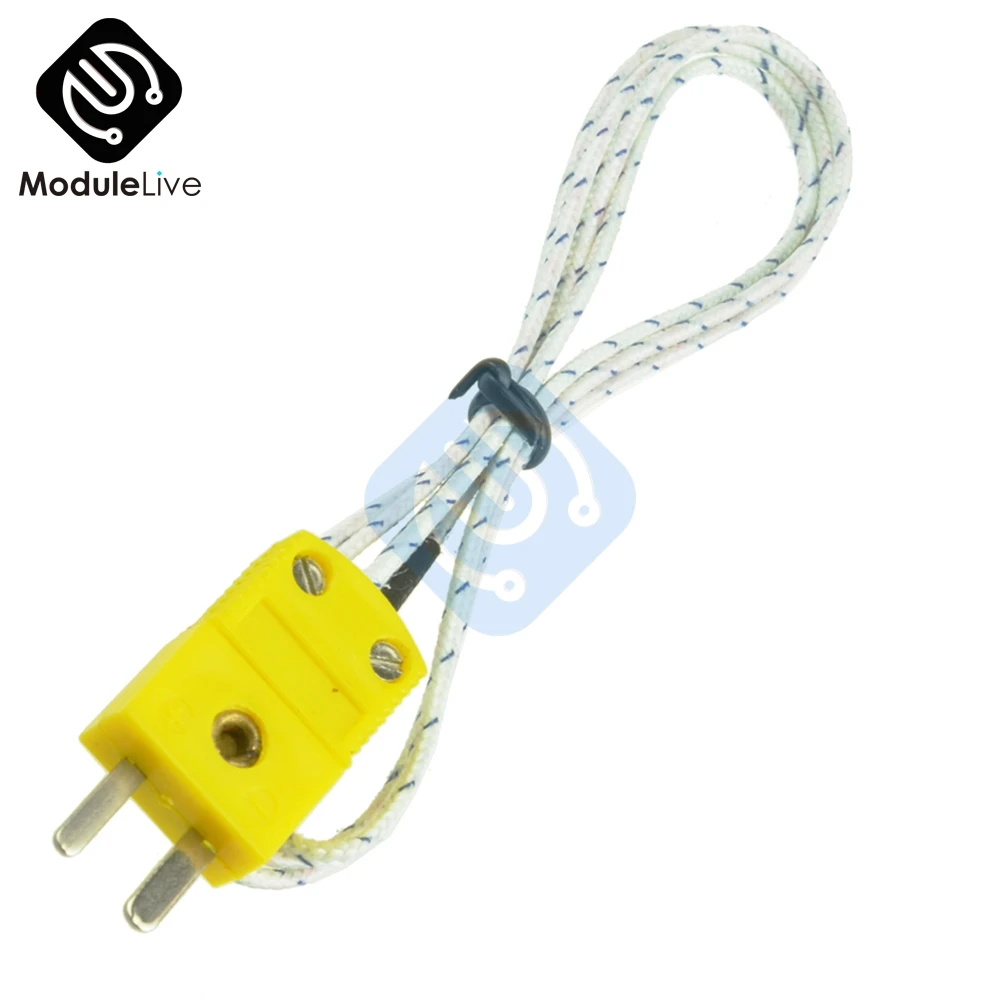 1M 100CM K Type Thermocouple Temperature Measuring Probe Sensor Cable ...