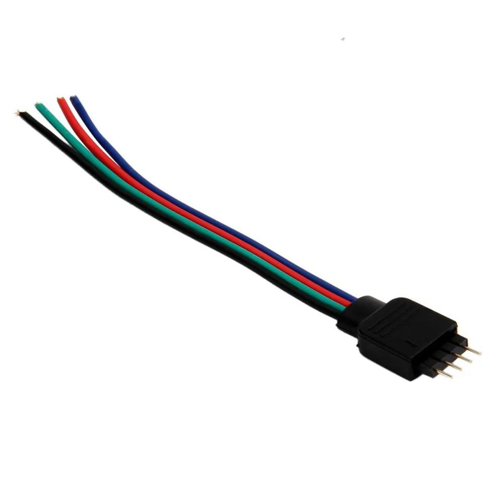 Aliexpress.com : Buy RGB 4 pin Male LED Connector Wire 10cm For 3528 ...