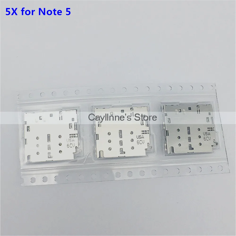 Porte cartes SIM pour Samsung Galaxy Note 5 N920, 5 pièces, plateau ...