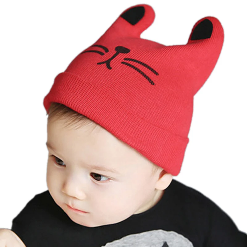 Cute Baby Hat Cap for Boy Girl Infant Children Cat Style Beanie ...