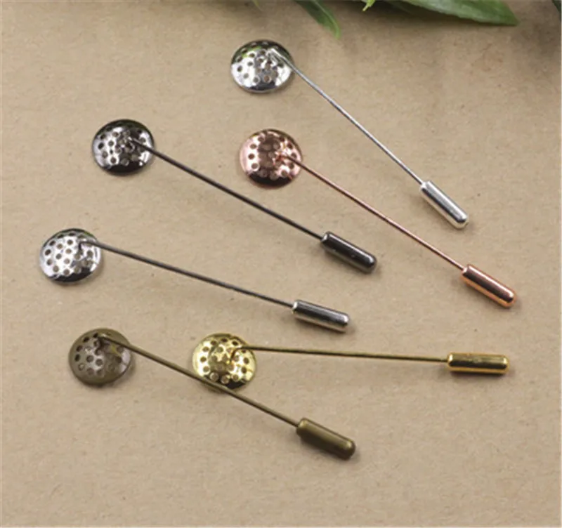 Aclovex 10 Uds diámetro 12mm cobre broche redondo pines base en blanco ...