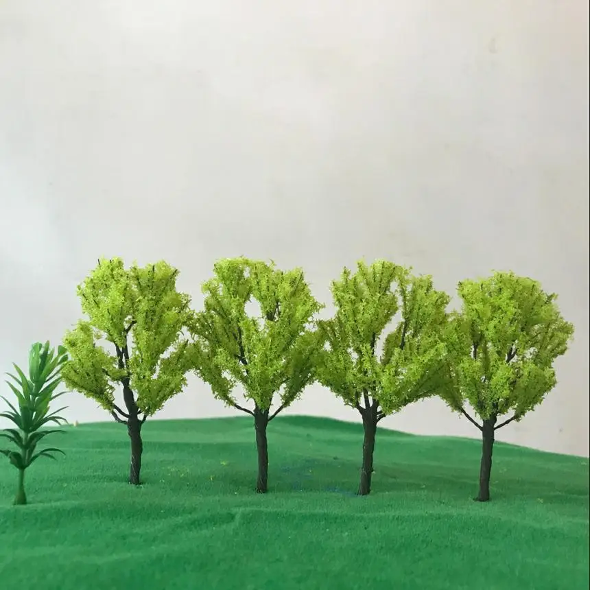10pcs Model Trees Train Scenery Landscape N Scale 7cm-10cm Plastic ...