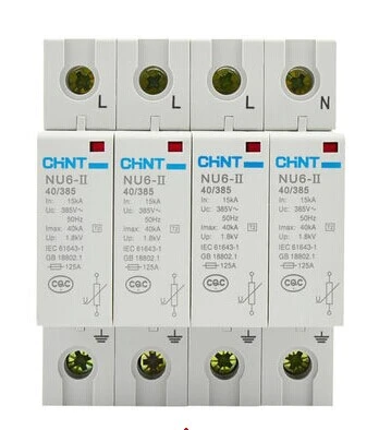 CHINT NU6 II/F 40kA/460V 4P Surge Arrester Protect electric system electrical apparatus thunder ...