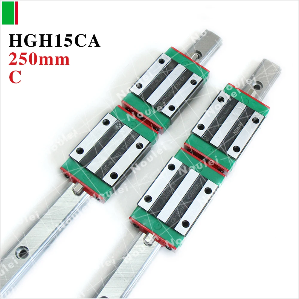 HIWIN HGH15CA slide block with 250mm HGR15 linear guide rail 250 mm for ...