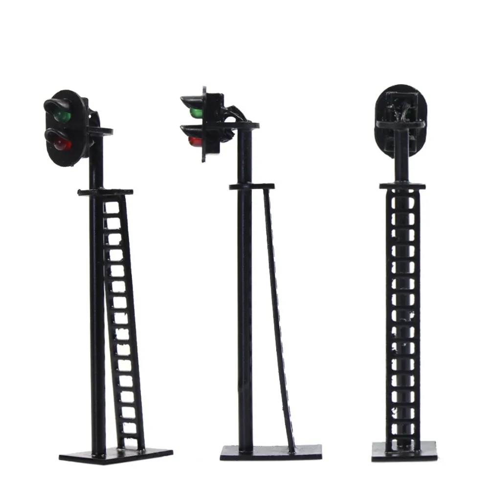 Evemodel-5pcs-Model-Railway-2-Light-HO-Scale-1-87-Block-Signal-Green ...