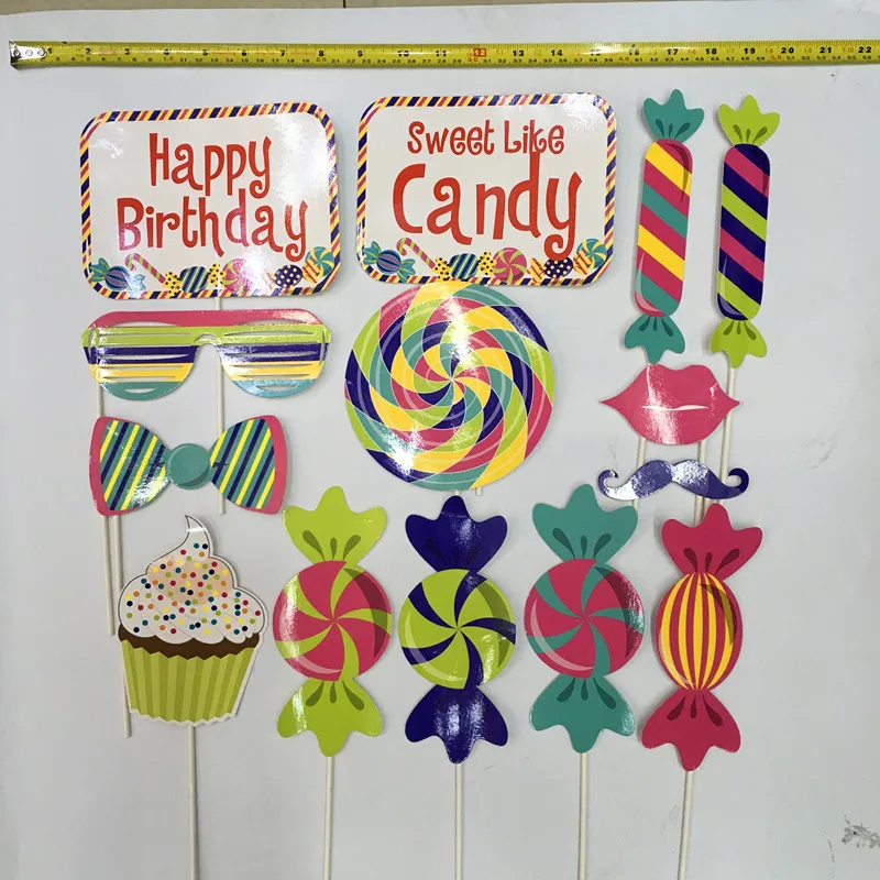 LIFE-MAGIC-BOX-Happy-Birthday-Photo-Booth-Props-Backdrops-Candy ...
