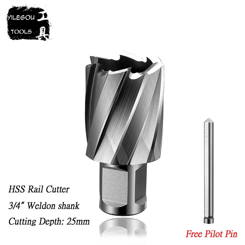 Diameter 13.5 36mm * 25mm HSS Rail Cutter With Weldon Shank 23*25mm HSS ...