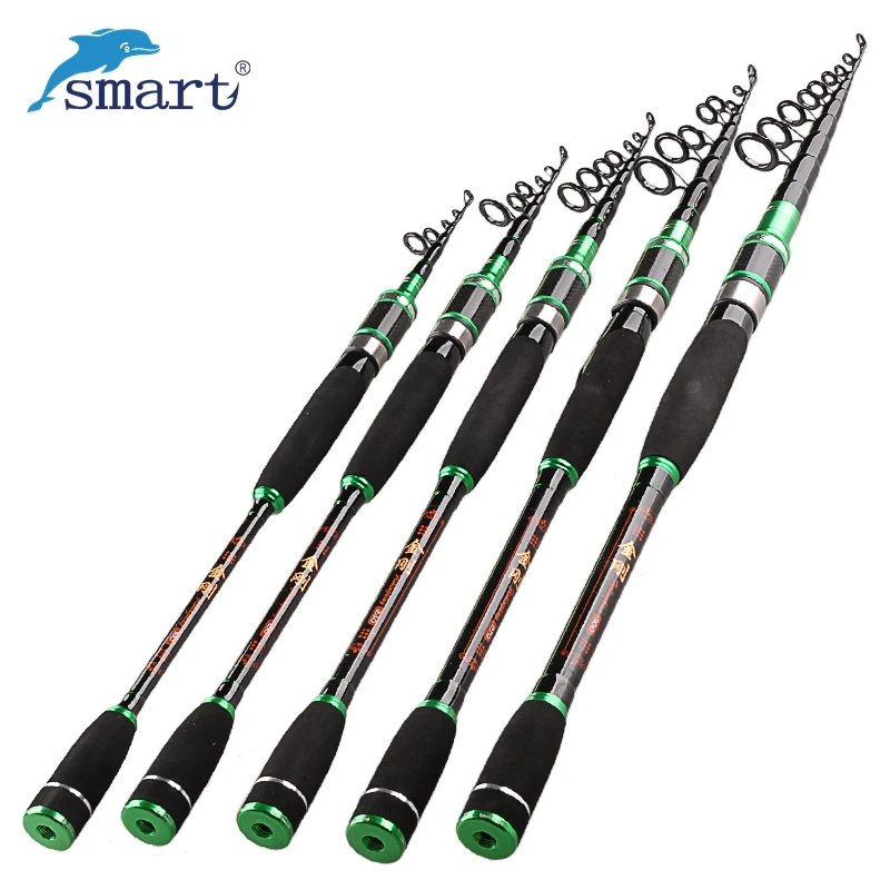 Smart 1.8m 3m Telescopic Fishing Rods Portable Spinning Carp Fishing ...