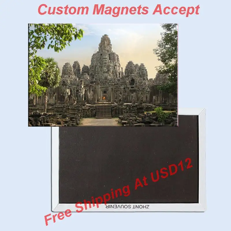 Rectangle-Rigid-Magnets-Angkor-Wat-Cambodia-Rectangle-Metal-Fridge ...