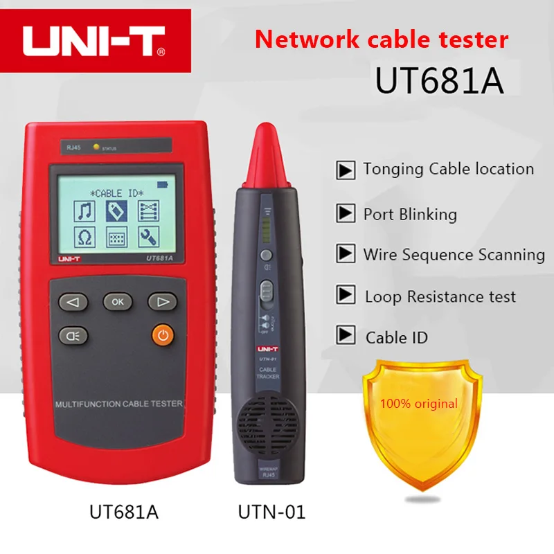 UNI T UT681A lan network cable tester rj45 rj11 cable locator detector ...