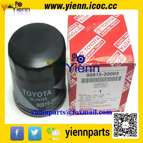 Toyota 2KD 2KD FTV oil filter 90915 20003 for Toyota 2010 Presen Hilux ...