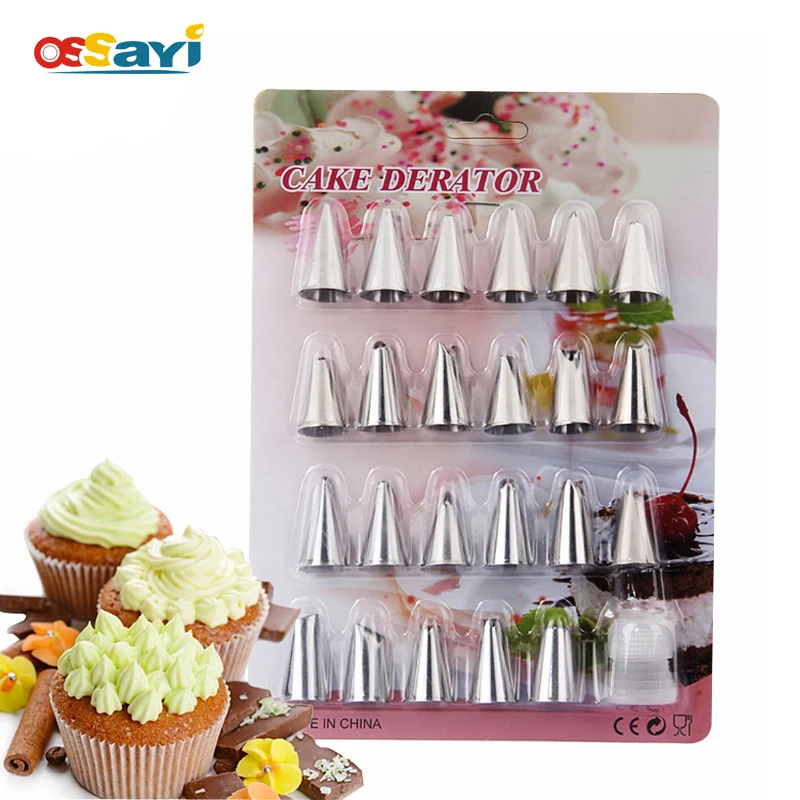 24Pcs/set Cake Nozzle Icing Piping Pastry Nozzles Russian Tulip Tips ...