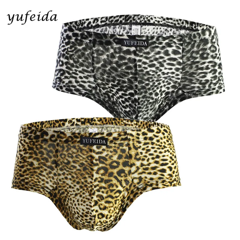 Sexy Men's Boxers Leopard Convex Underwear Sexy Leopard Male Boxer Free ...