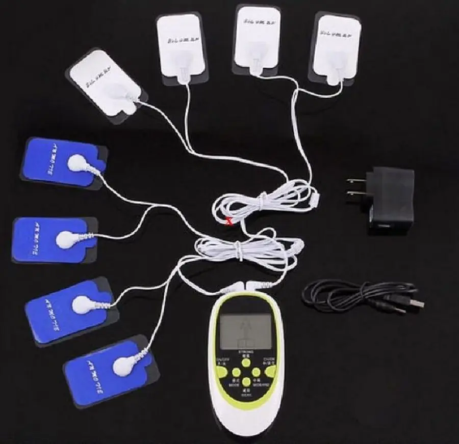 LCD Dual Output Electronic Pulse Meridian Massager Muscle Relax ...