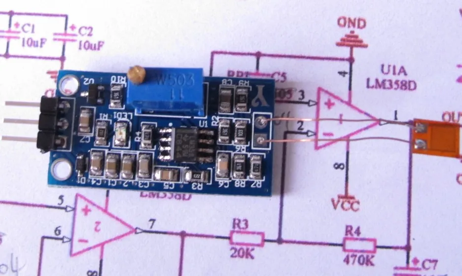 Amplifier strain gauge