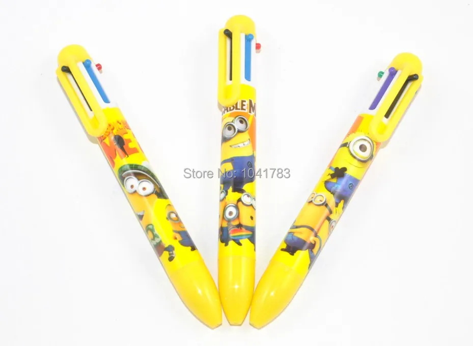 Free Shipping,Despicable Me 2 Minions Multi color Ball Point Pen 6 ...