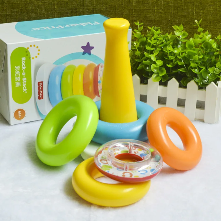 baby rainbow circle children stacking ring tumbler puzzle toys|ring ...