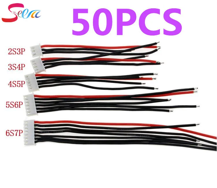 Free Shipping 50pcs 2S 3S 4S 5S 6S lipo battery balance plug connector ...