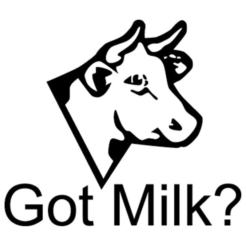 15.9cm*13.9cm Got Milk Fashion Animal Decal Vinyl Car Sticker Car ...