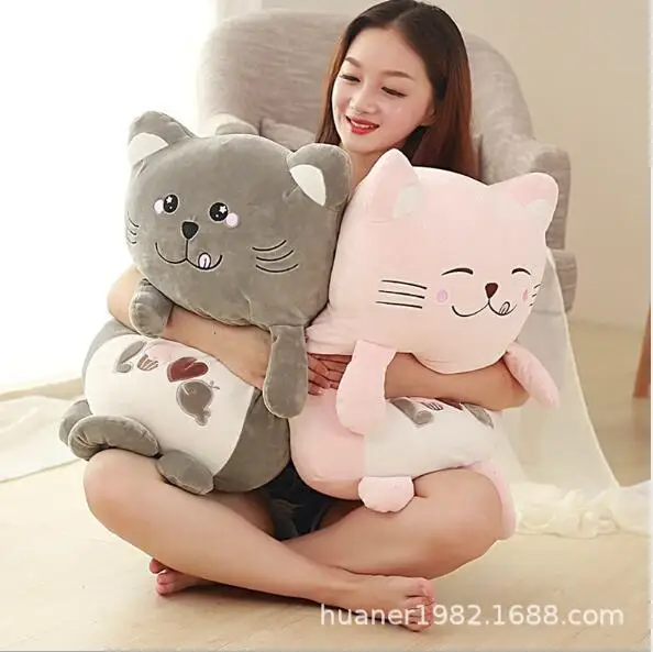 Cute Fat Cat Doll Plush Toy Down Cotton Stuffed Soft plush pillow big ...