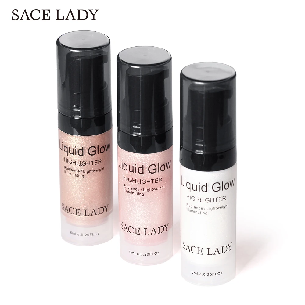 Sace Lady 페이스 하이 라이터 크림 리퀴드 일루미네이터 메이크업 쉬머 글로우 키트 메이크업 페이셜 브라이트 샤인 브랜드