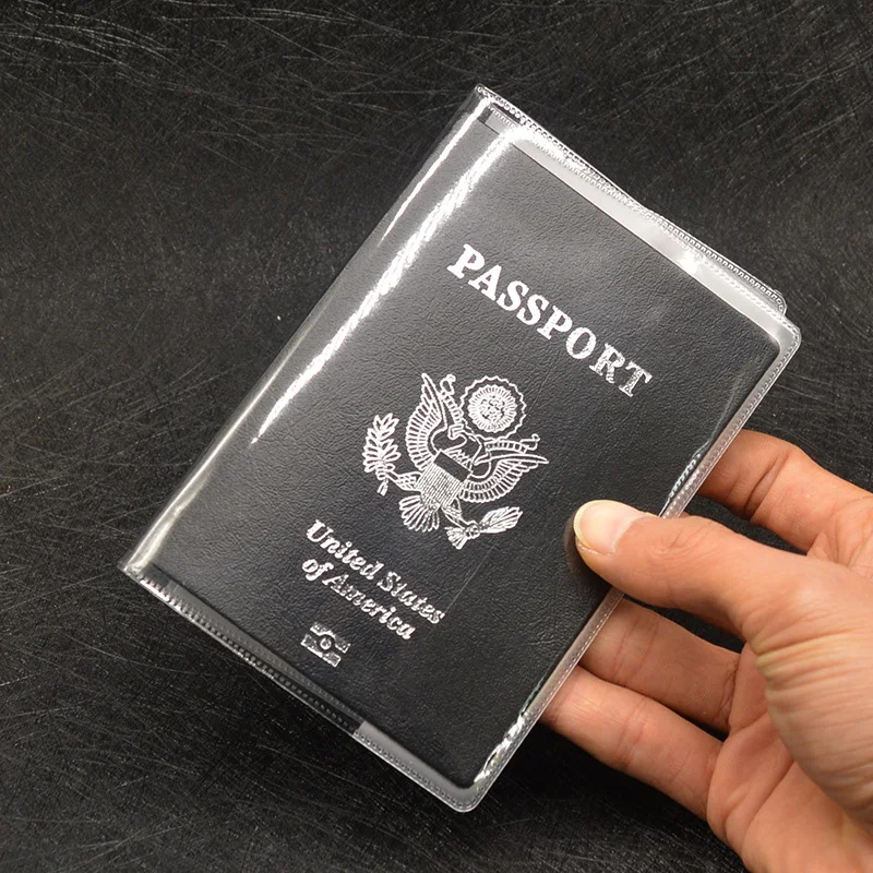 Transparent Passport Cover Wallet PVC Waterproof Dirt Pasport Holder ...