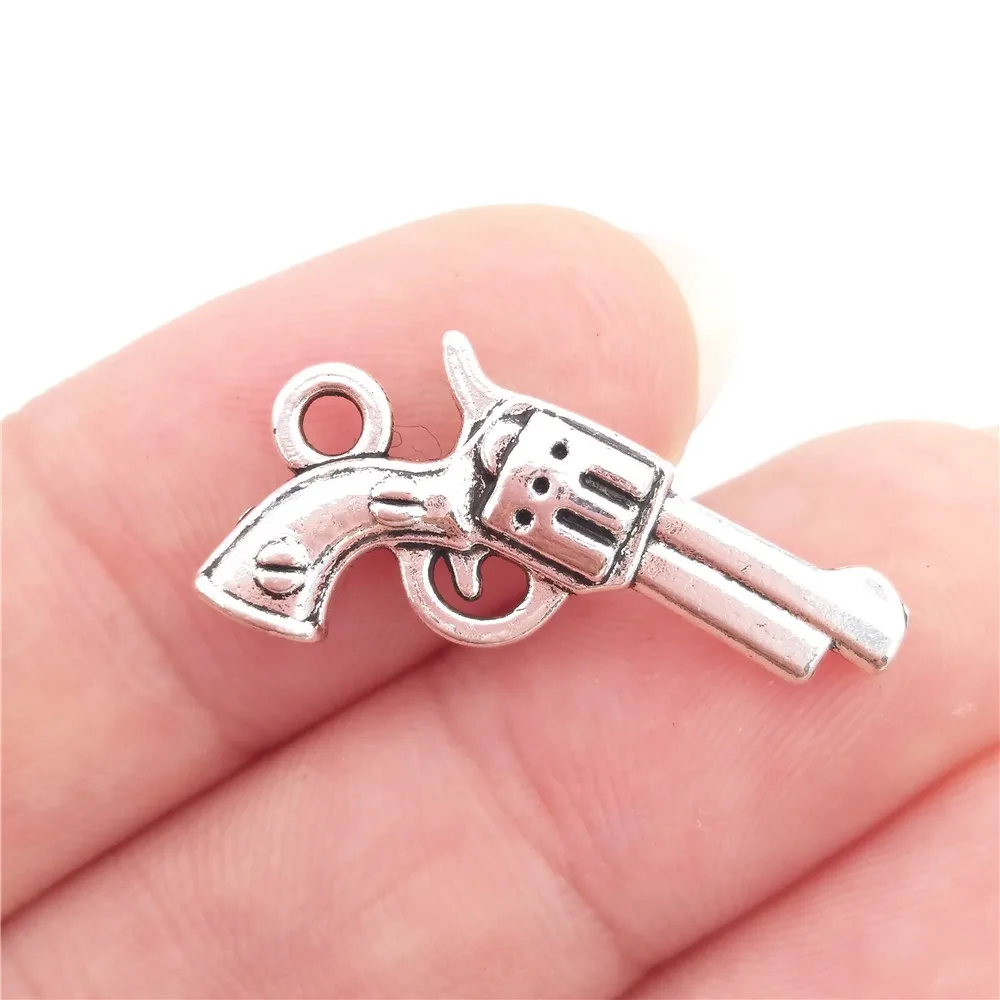 BULK 30 Zinc Alloy 3D Gun Charms Police Stuff DIY Jewelry Findings ...