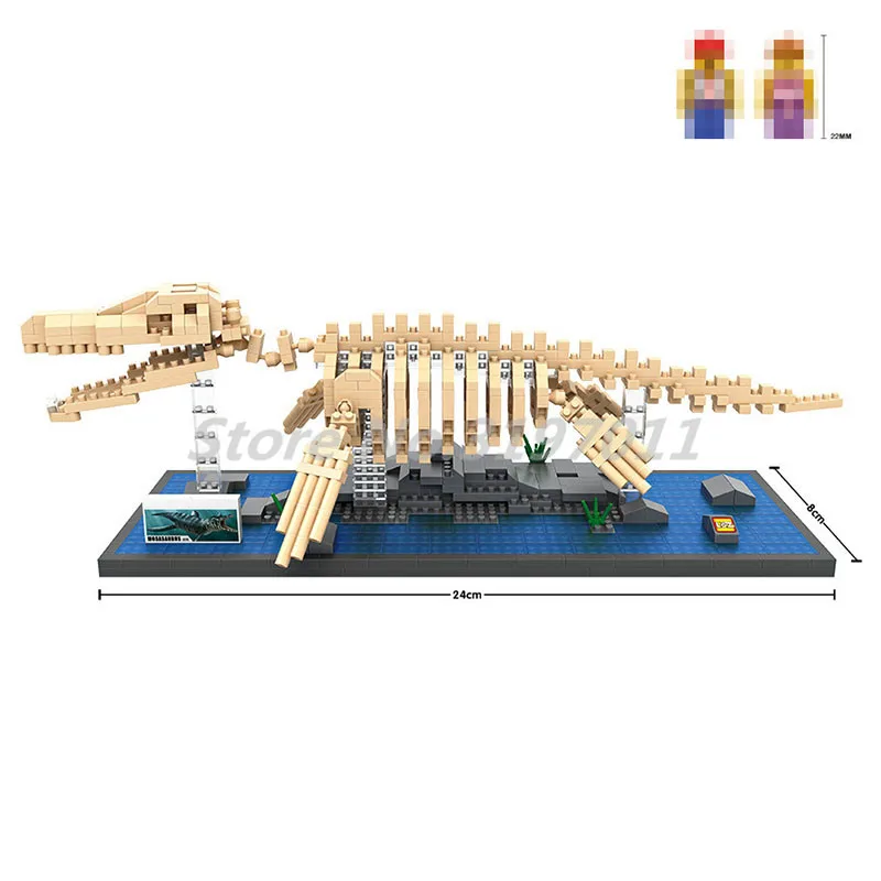 Dinosaur World Building Blocks Tyrannosaurus Rex Fossil Archeology ...