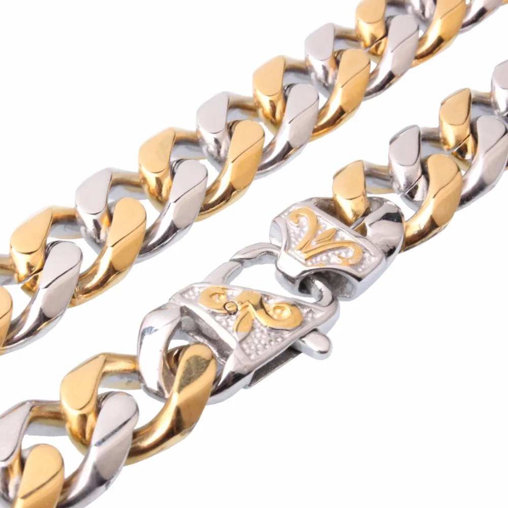 Zilveren Kleur Goud Kleur Rvs Ketting Ketting Voor Mannen Ketting