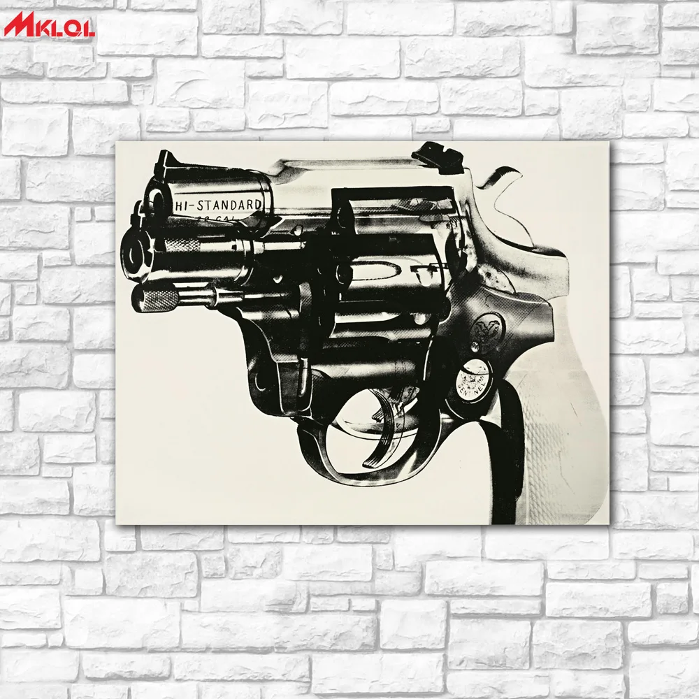 Wall-Art-Retro-revolver-American-painting-Painting-For-Living-Room-Home ...
