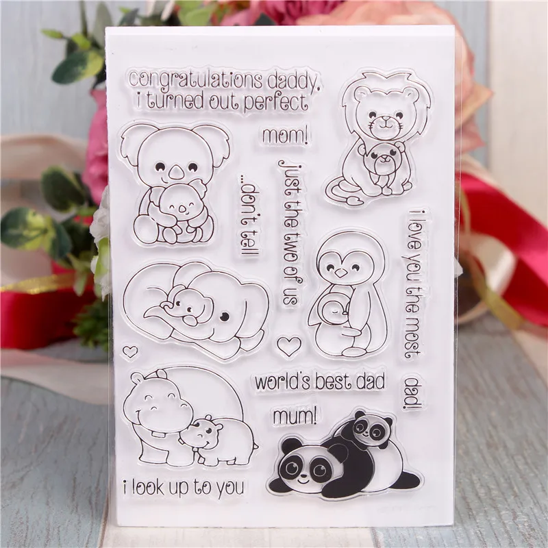 Cute Transparent Clear Silicone Stamps for DIY Scrapbooking Card Making ...