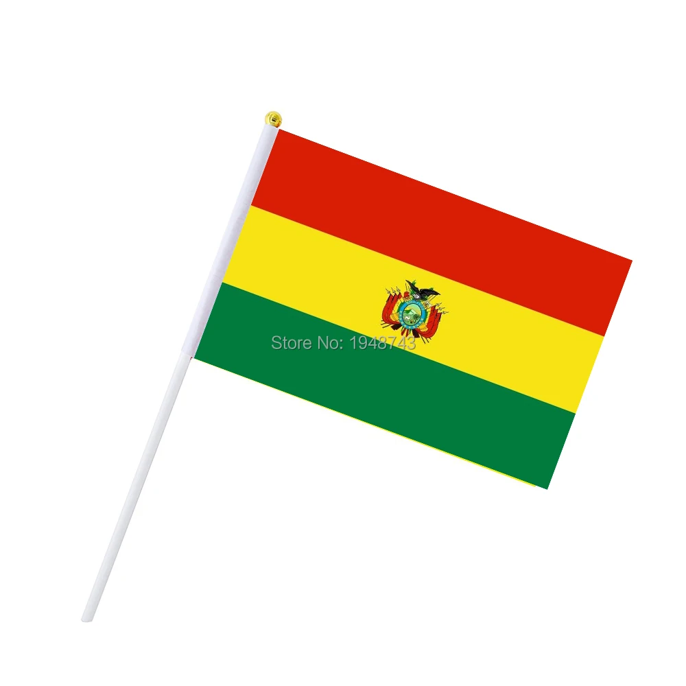 2017 10pcs the Small Bolivia flag 14*21CM bolivia Flag the hand ...