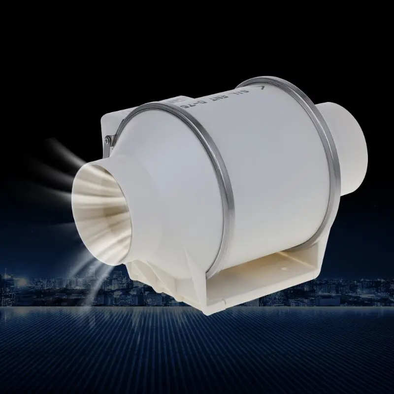 Inline Duct Fan Pipe Extractor Booster Mini Ventilation Fans Ceiling ...