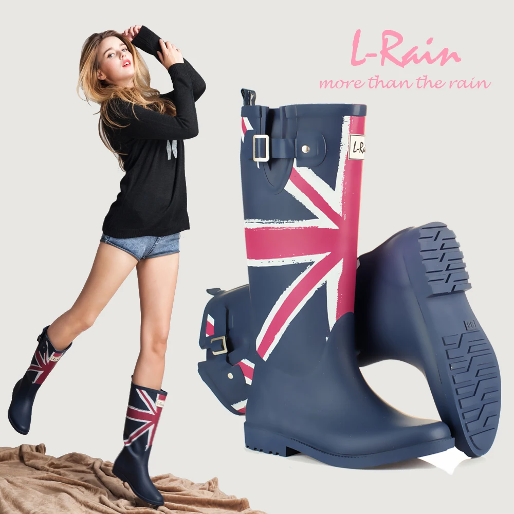 High Reputation Fashion Rubber Women Hunte Rain Boot Long Motorcycle ...
