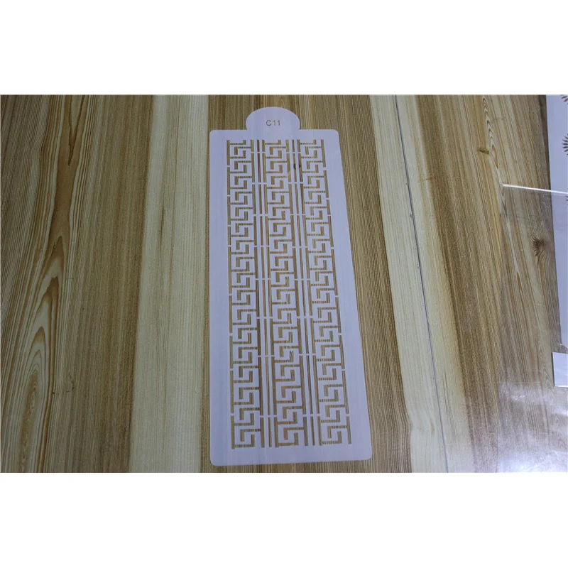 1Pcs Lattice Cake Pattern Printing Stencil Fondant DIY Decorating Spray Embossing Cake Side ...