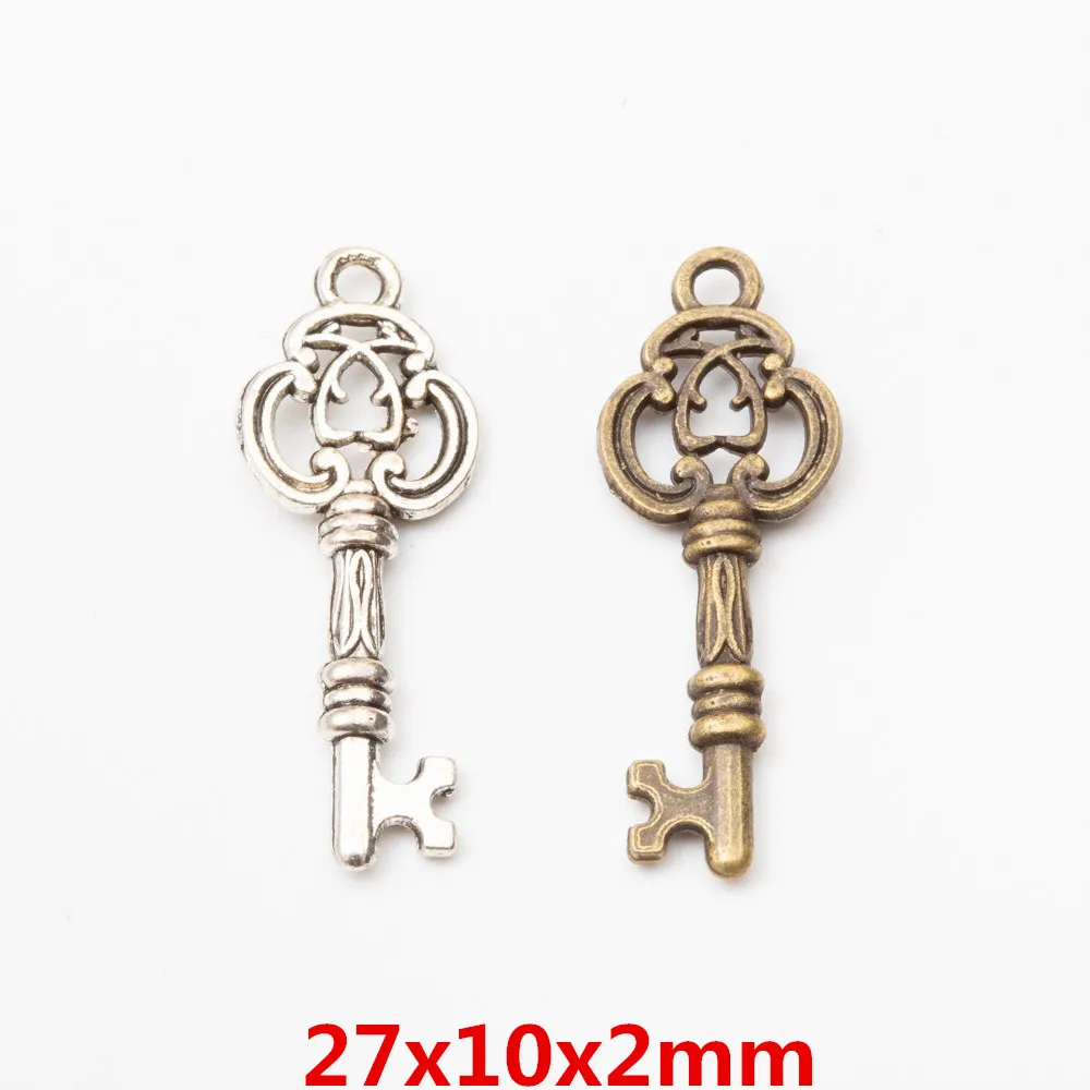 55pcs China Supplier Metal Alloy Skeleton Keys Charms For Keychain 5727 ...