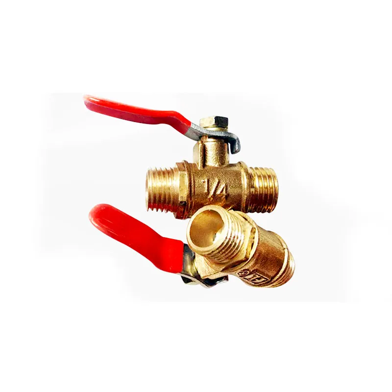 1 4 3 8 1 2 Male Thread Ball Valve Brass Connector Joint Copper 1-4-3-8-1-2-male-thread-ball-valve-brass-connector-joint-copper