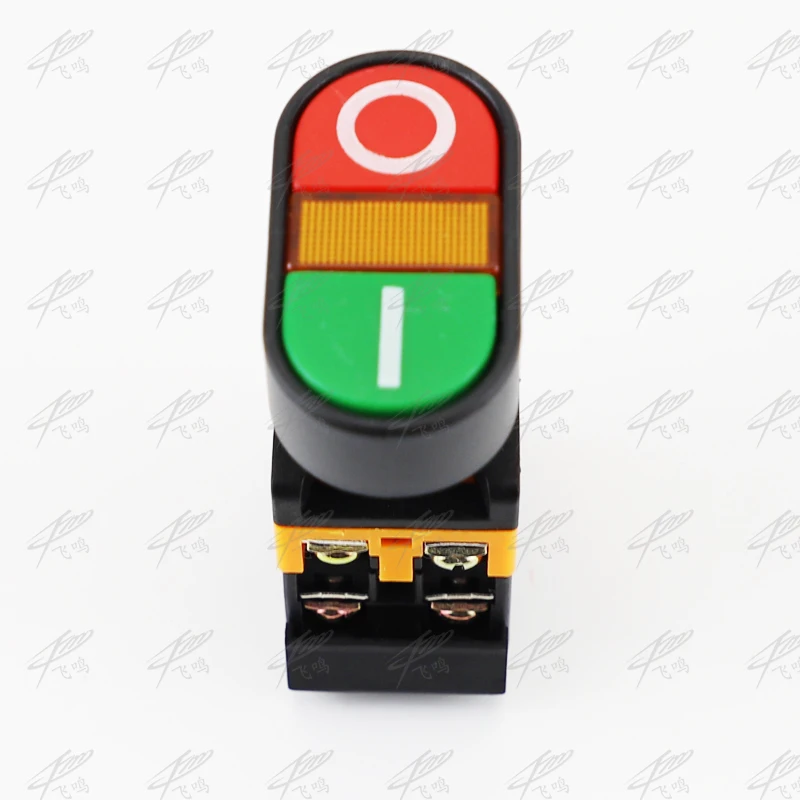 APBB22N 220V AC LED Yellow Light ON/OFF START STOP Momentary Push ...