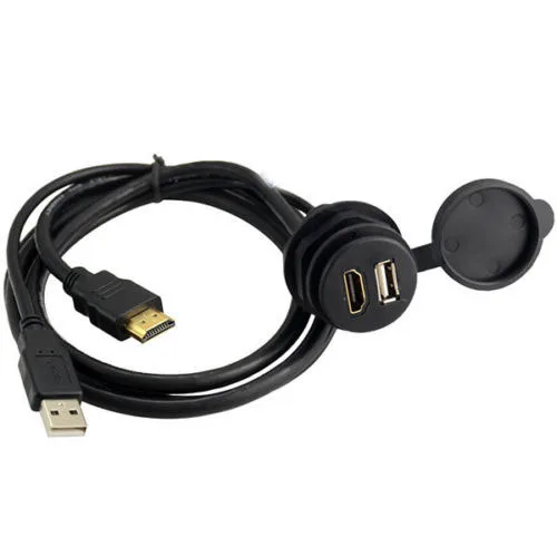 In Auto USB 2.0 Dashboard Inbouw USB/HDMI Video Verlengkabel Montage ...