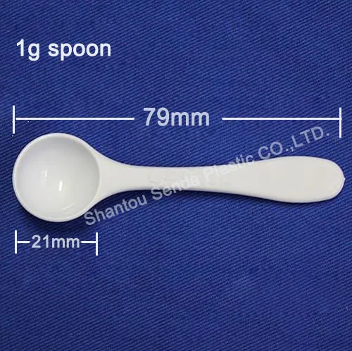 100pcs/lot Free Shipping Pp Plastic Recycling Spoon,1g Pp Powder Spoon ...