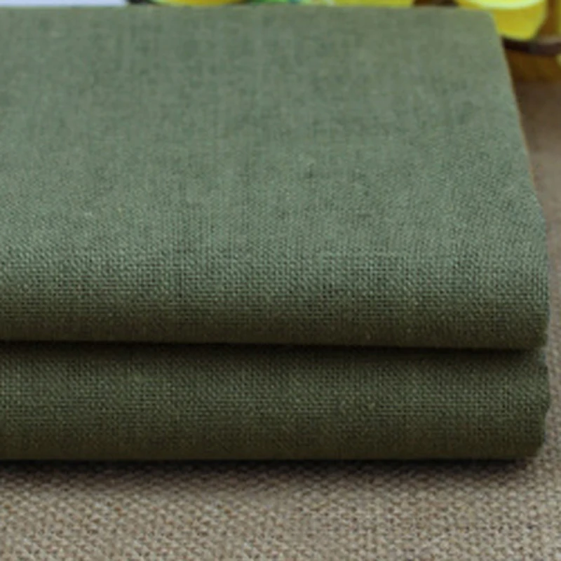 100-140cm-Army-Green-Cotton-Linen-Fabric-Patchwork-Craft-Material-Bag ...