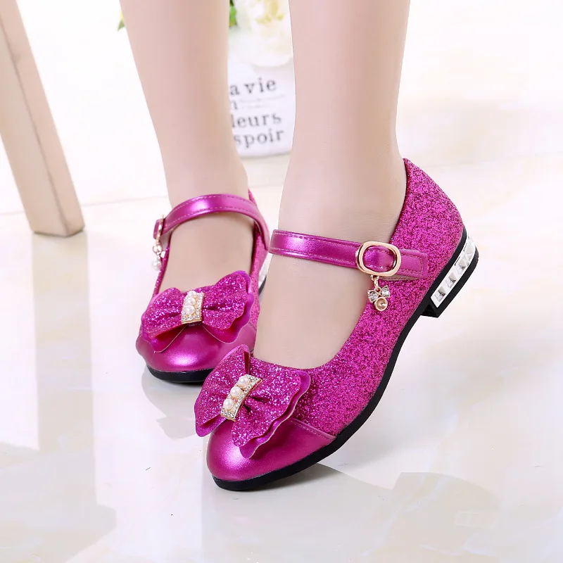 Lindo! meninas Sapatos para Festa de Casamento crianças Brilhar Sapatos ...