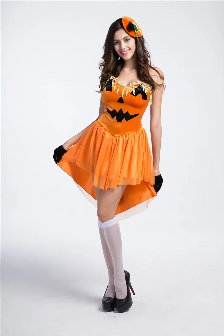 Vrouwen Cosplay Kostuums Halloween Sexy Pompoen Carnaval Stage Uniform