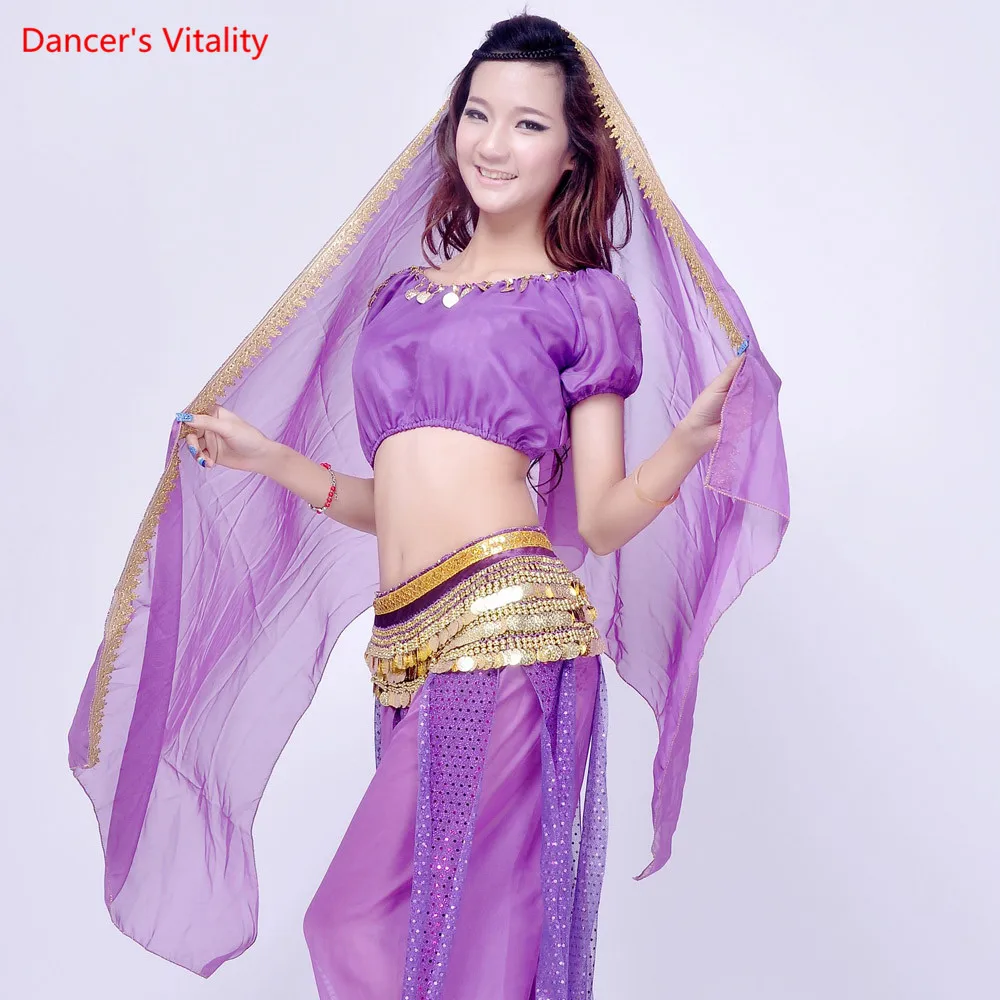 Chiffon Sari Dancewear India Belly Dancing Clothes Head Wrap Scarf ...